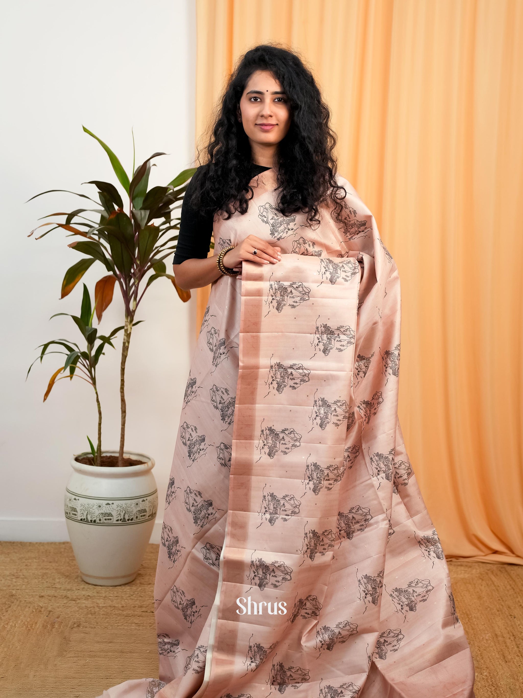 Mild Pink - Moonga Saree