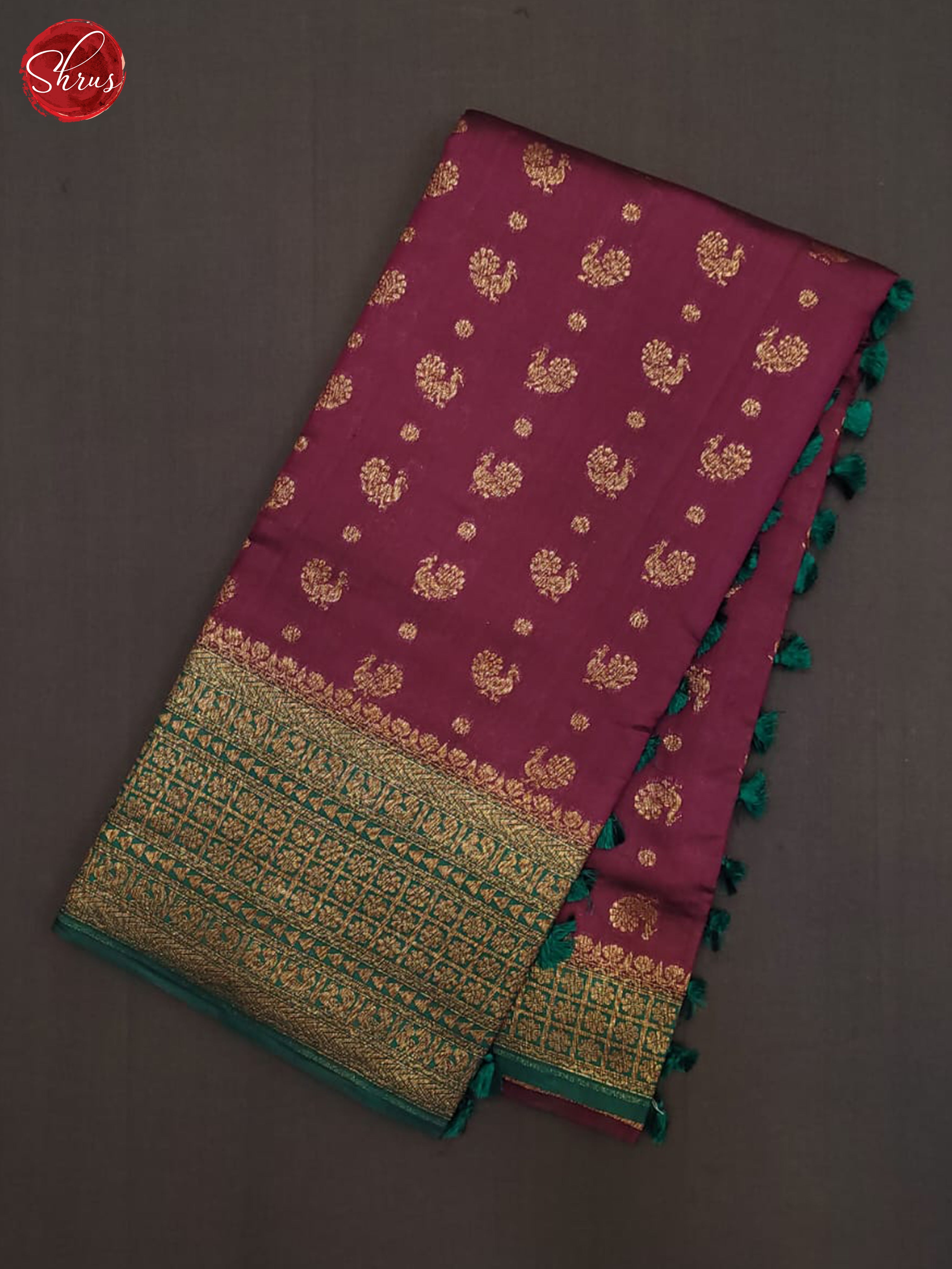 Buy Wine & Green - Khatan Saree online | Khatan from ShrusEternity