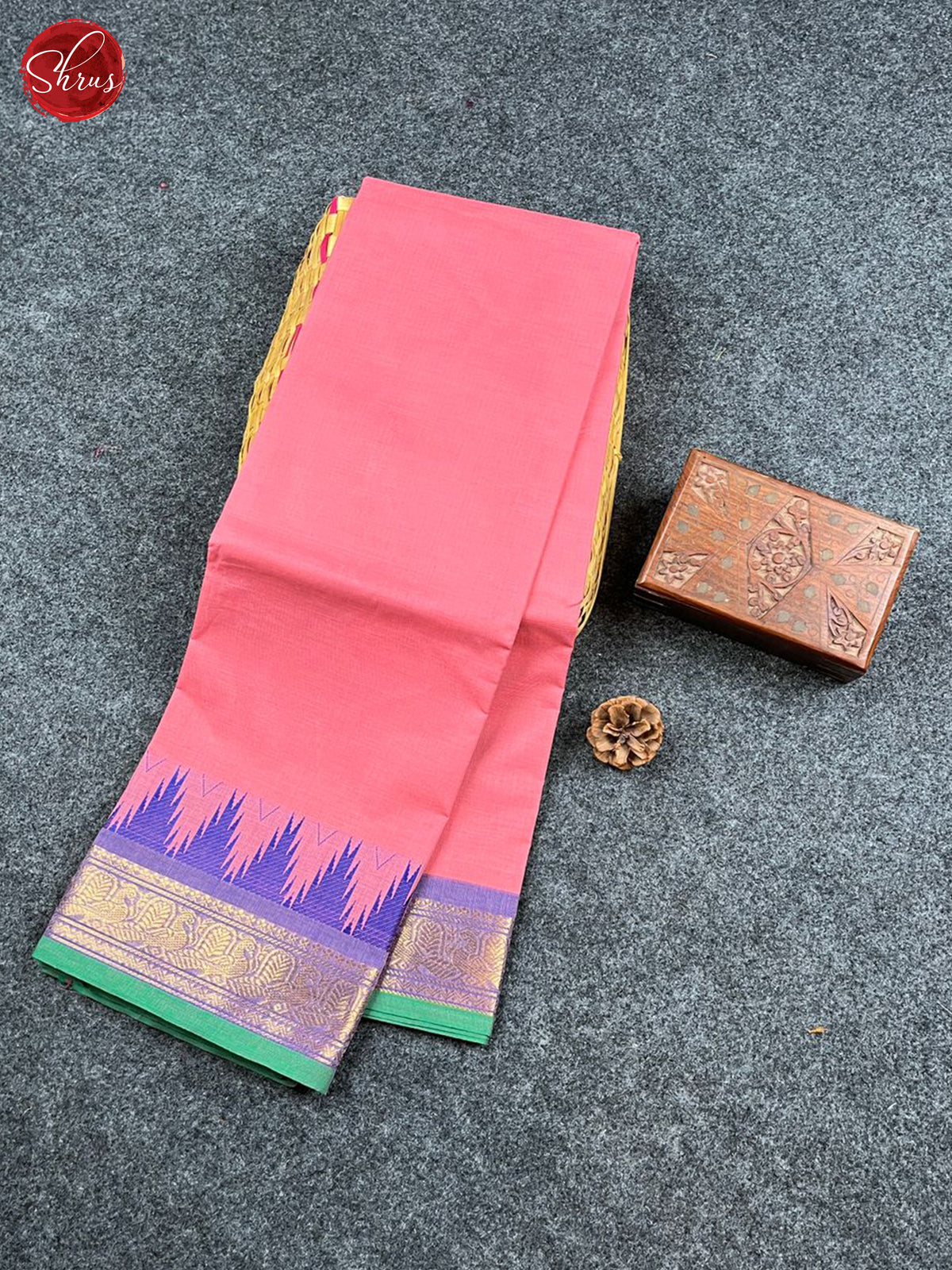 Buy Unstitched Chettinad Style Cotton Top for girls online at Shrus