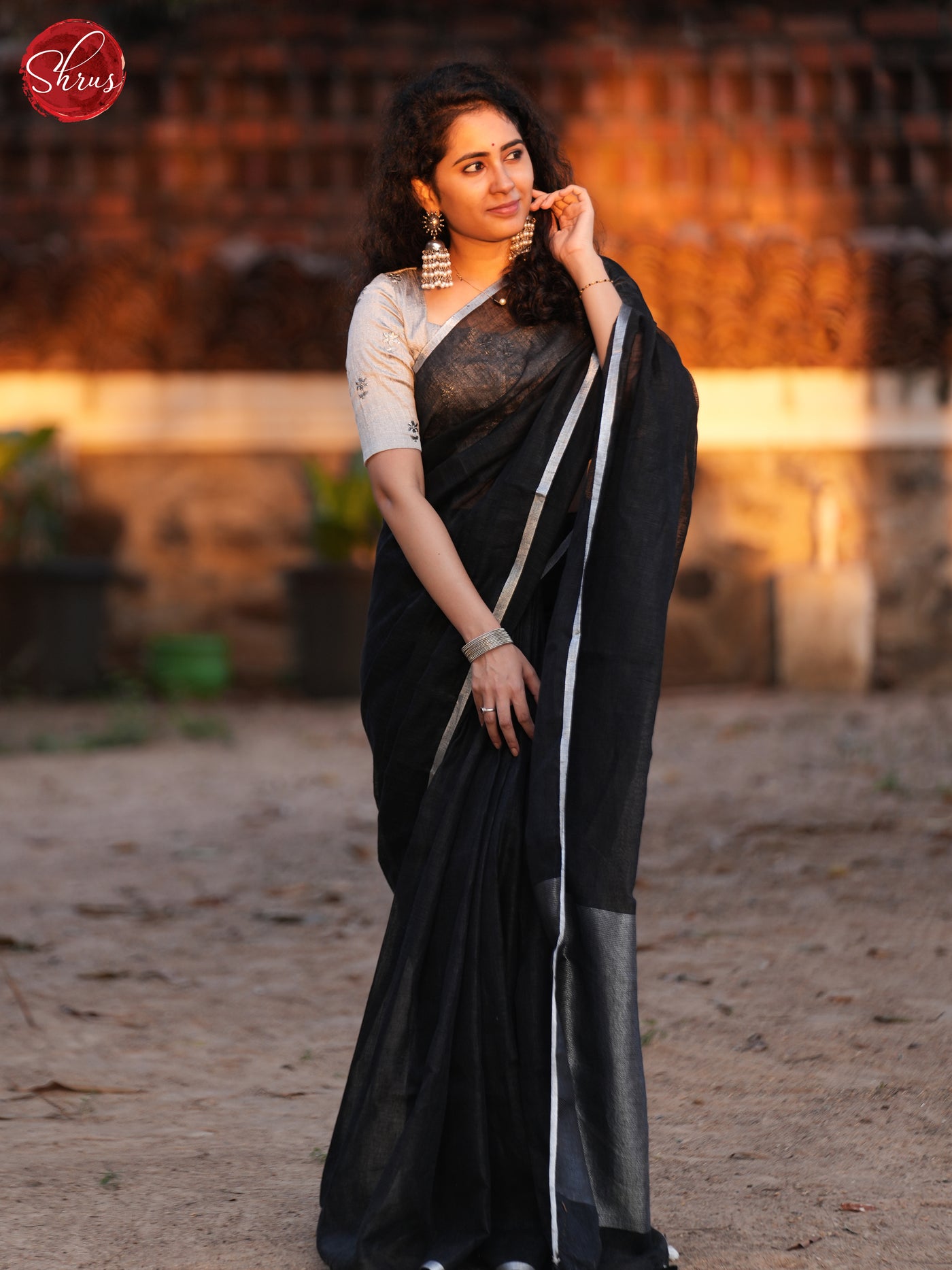 Pure Linen Sarees Sarees | Buy Online At Shrus