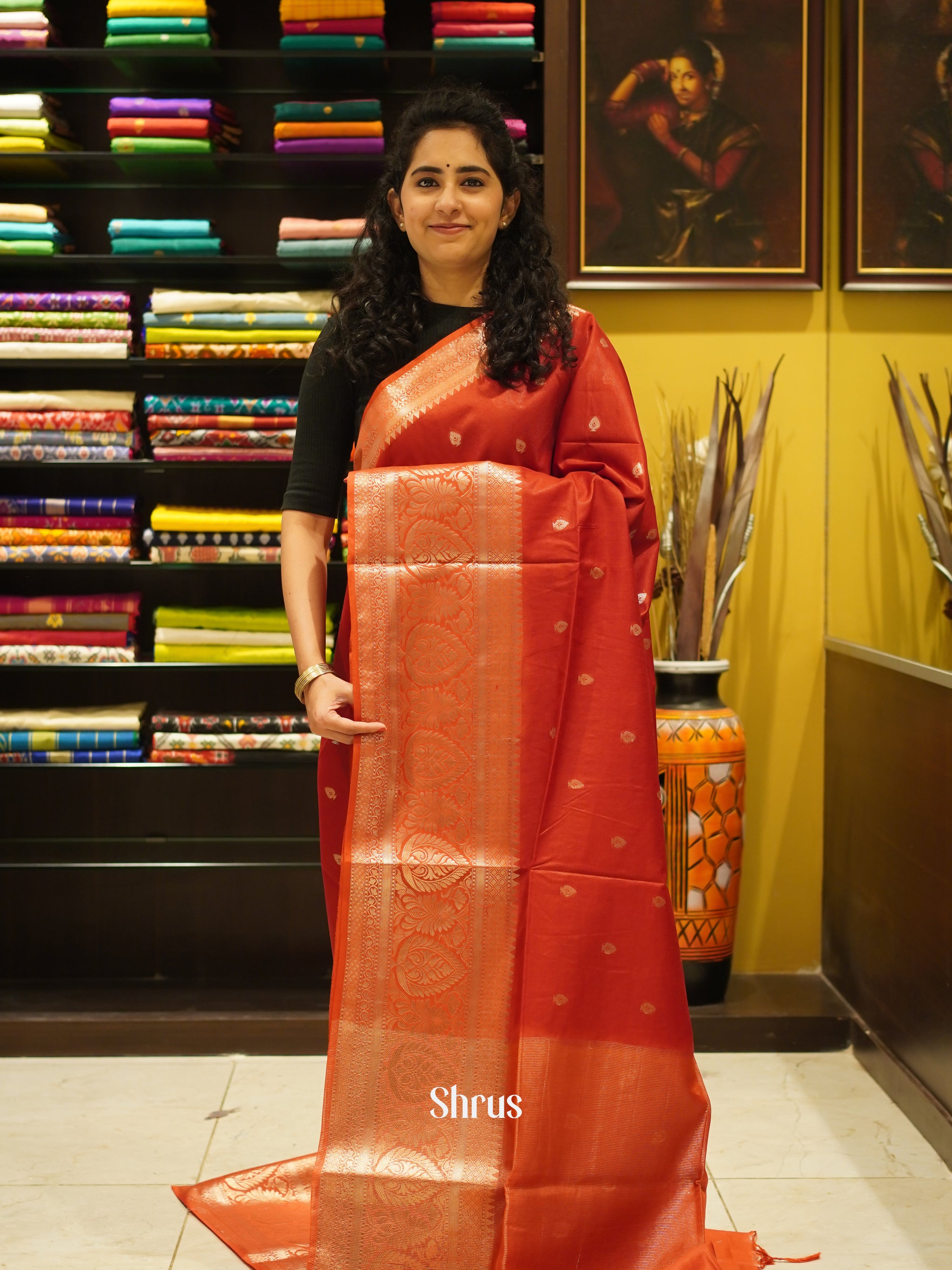Red (Single Tone)-North Silk Cotton saree