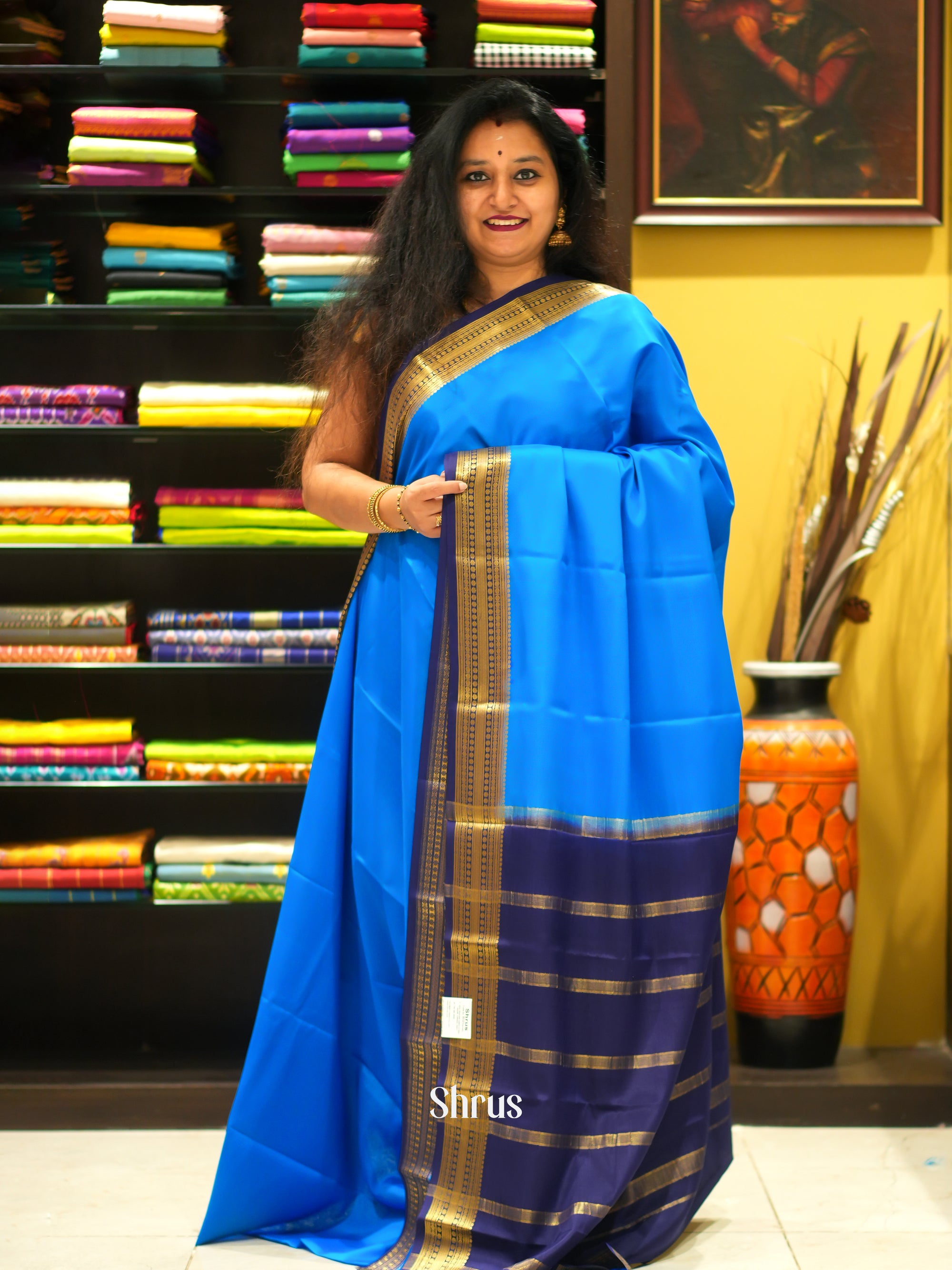 Light Blue & Blue -Mysore Silk