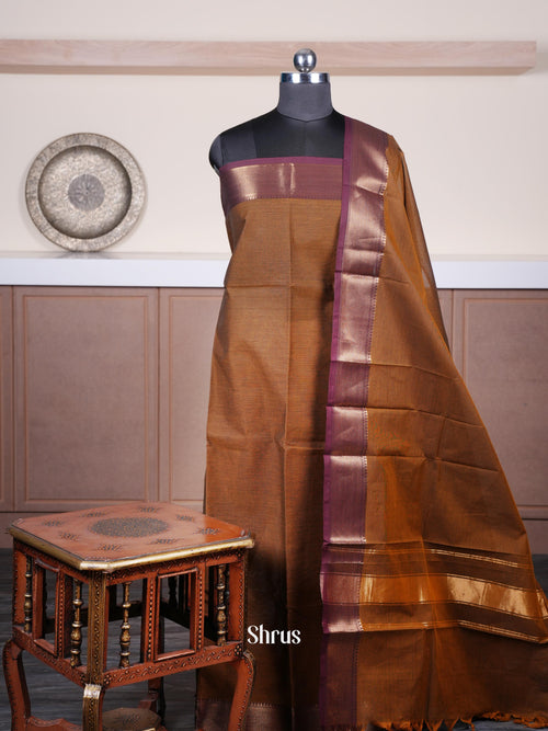 Buy Unstitched Chettinad Style Cotton Top for girls online at Shrus