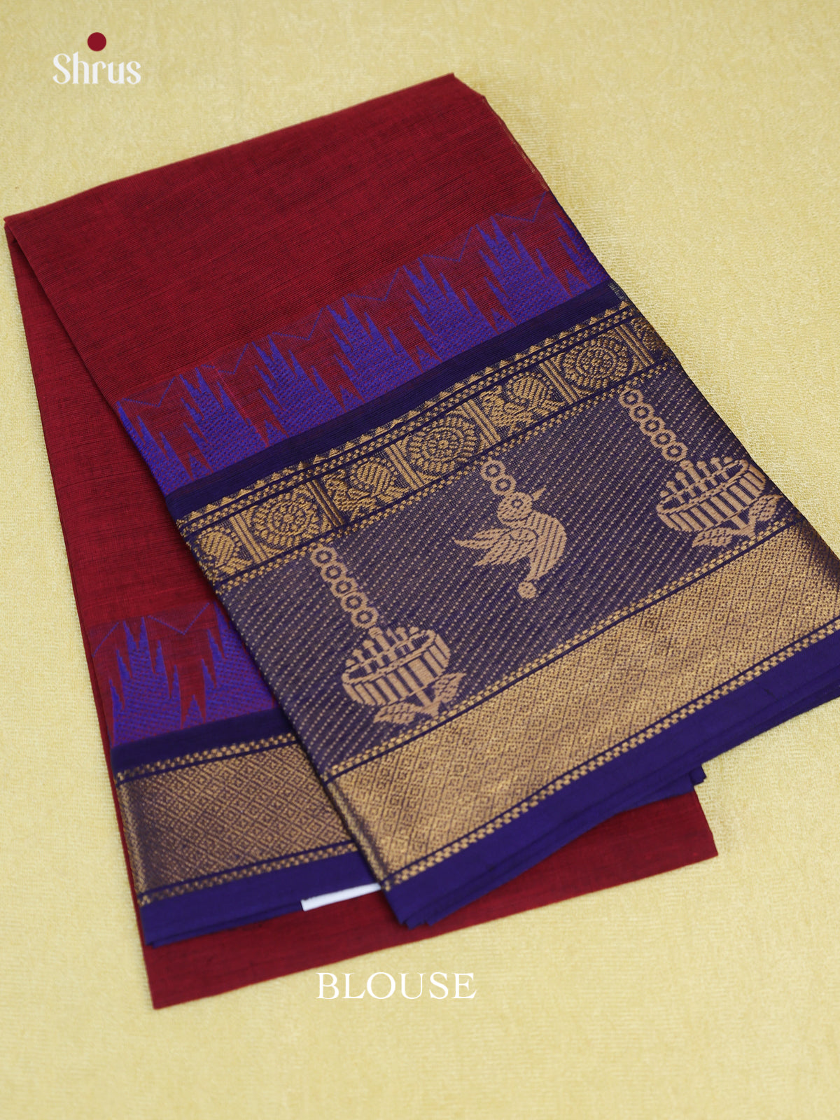 Maroon & Blue - Blouse Bit