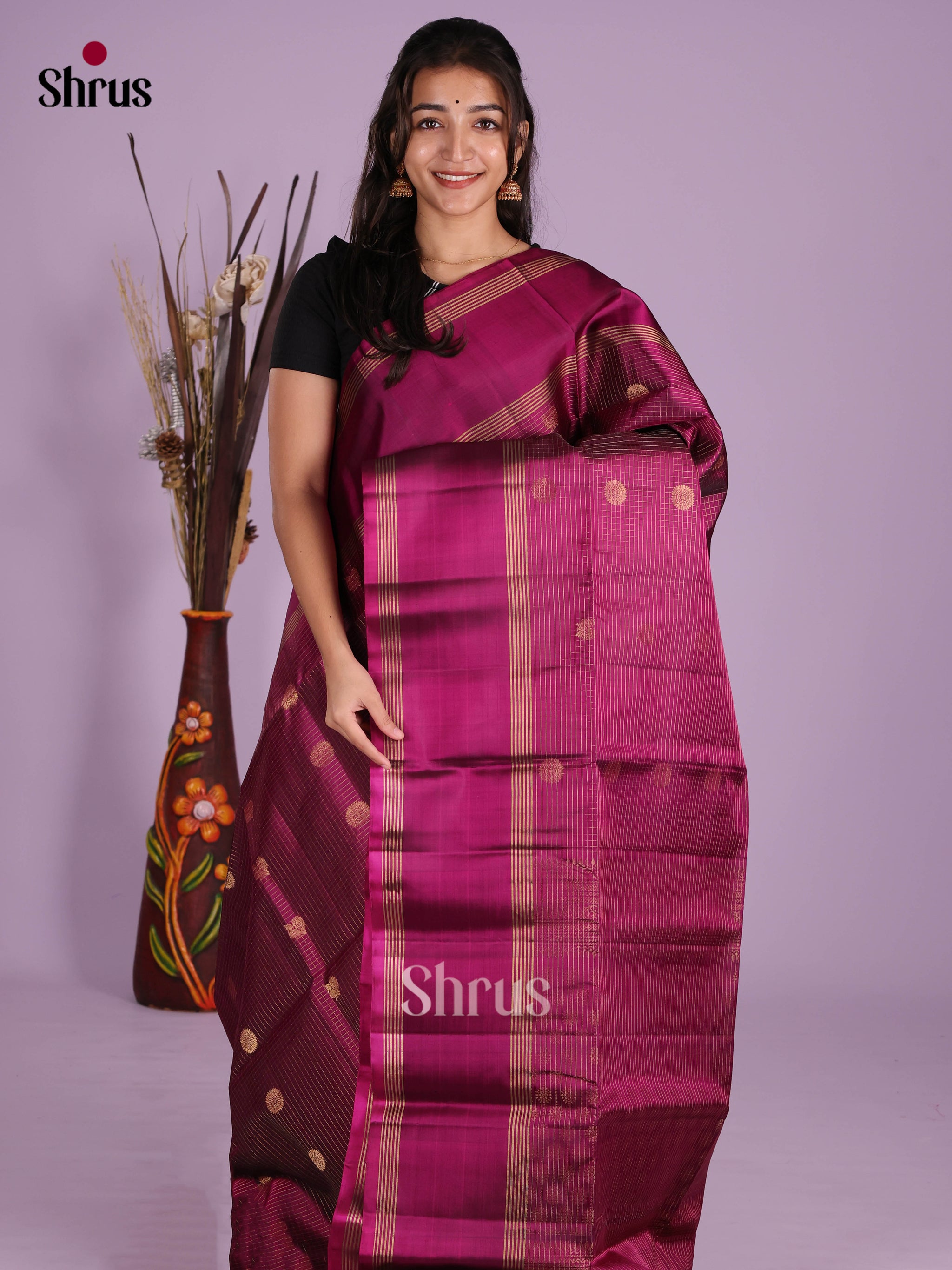 Buy Maroon Soft Silk Saree | Modern Reception Sarees For Bride